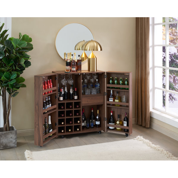Ebern Designs Yessine 31.5'' Bar Cabinet & Reviews | Wayfair